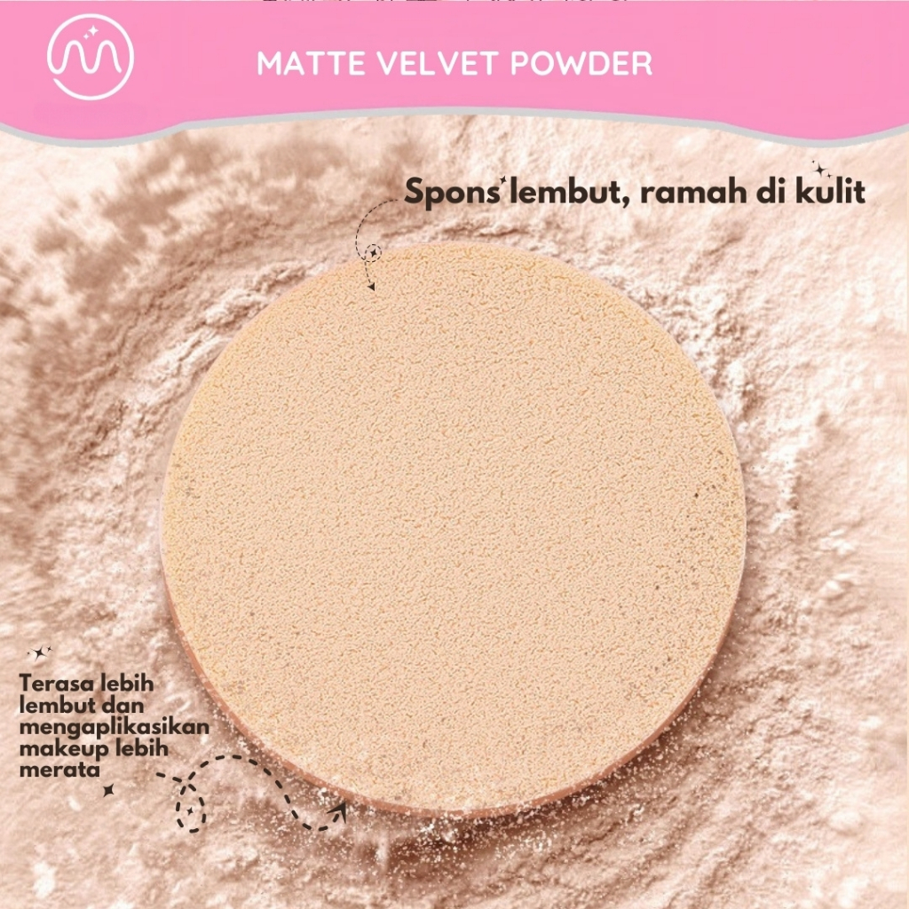 Jual MINIPINK Matte Velvet Powder Bedak Padat Natural Makeup Matte Oil ...