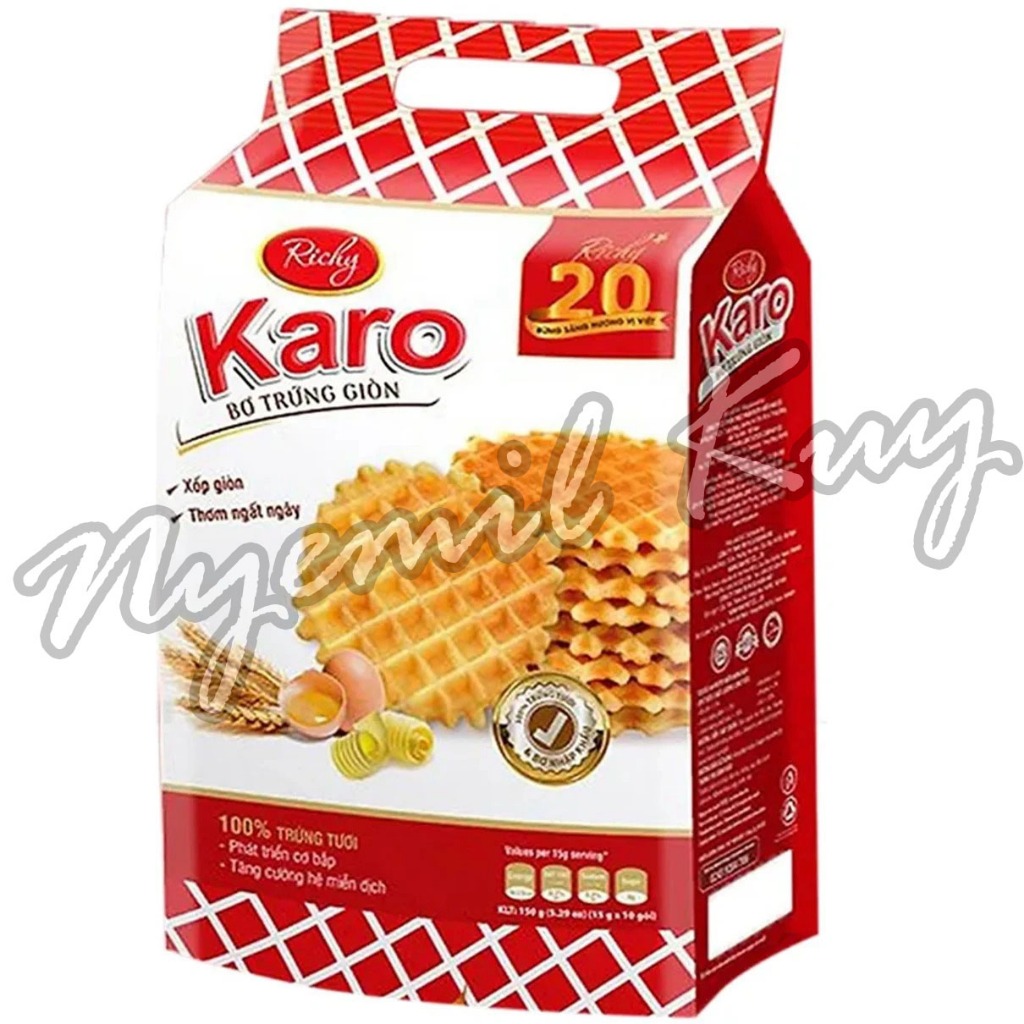Jual Richy Karo Crispy Butter Waffles - Biskuit Wafel 100% Fresh Egg ...