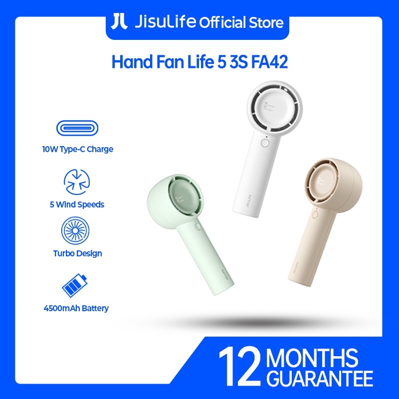 Jual JISULIFE Hand Fan Life5 FA42 5S Portable 4500 mAh | Kipas Angin Mini Portable Type-C Tahan ...