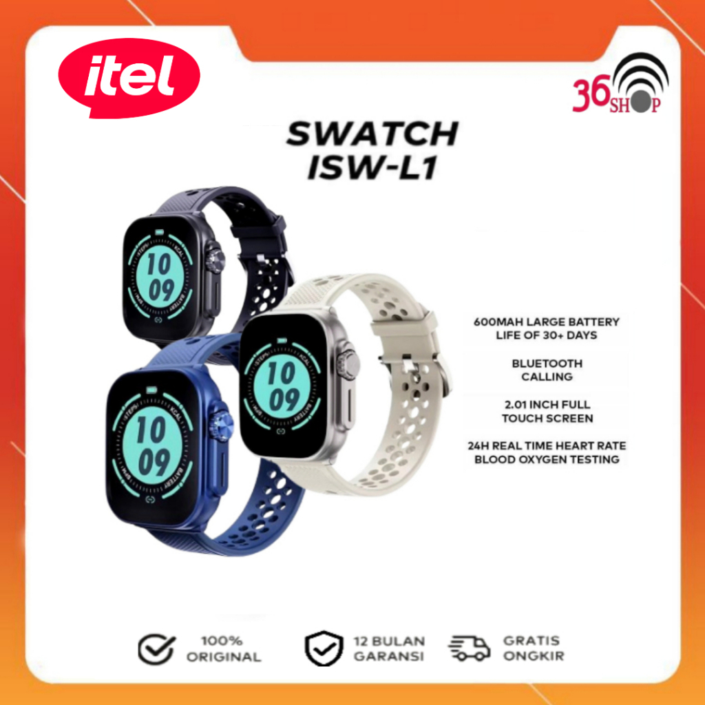 Jual iTel Smartwatch ISW L1 | 2.01” HD Touch Screen | Bluetooth Calling ...
