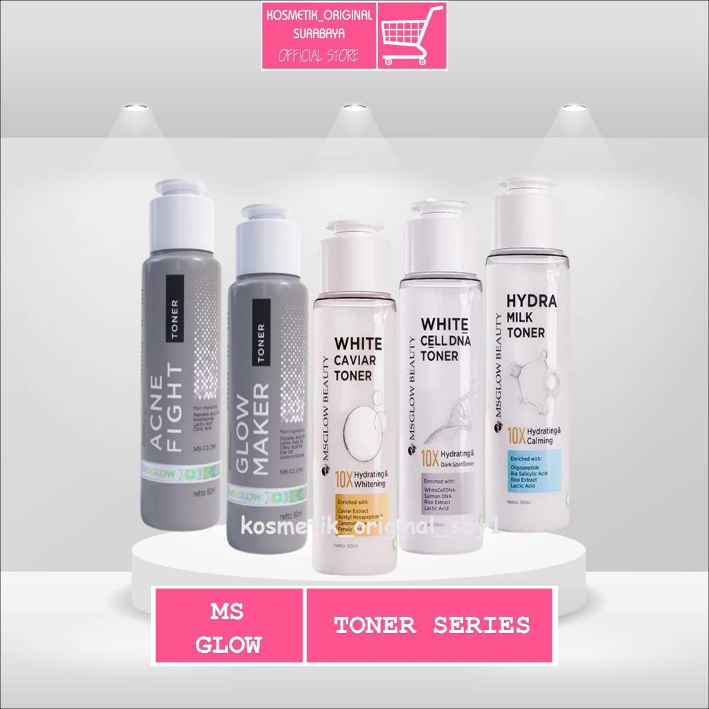 Jual MS Glow Toner Series (Acne Fight / Glow Maker / White Cell DNA ...