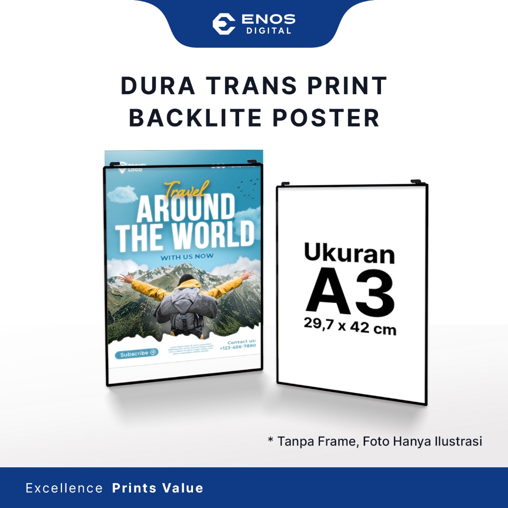 Jual Poster Backlite Dura Trans Print UV A3 - Cetak Duratrans ...