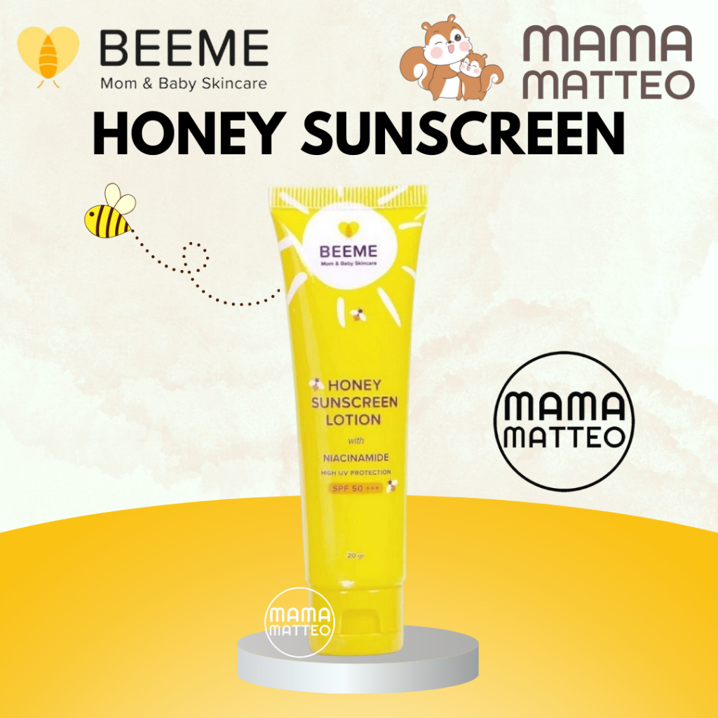 Jual BEEME Honey Sunscreen Lotion with Niacinamide SPF 50+++ 20gr / BEE ...
