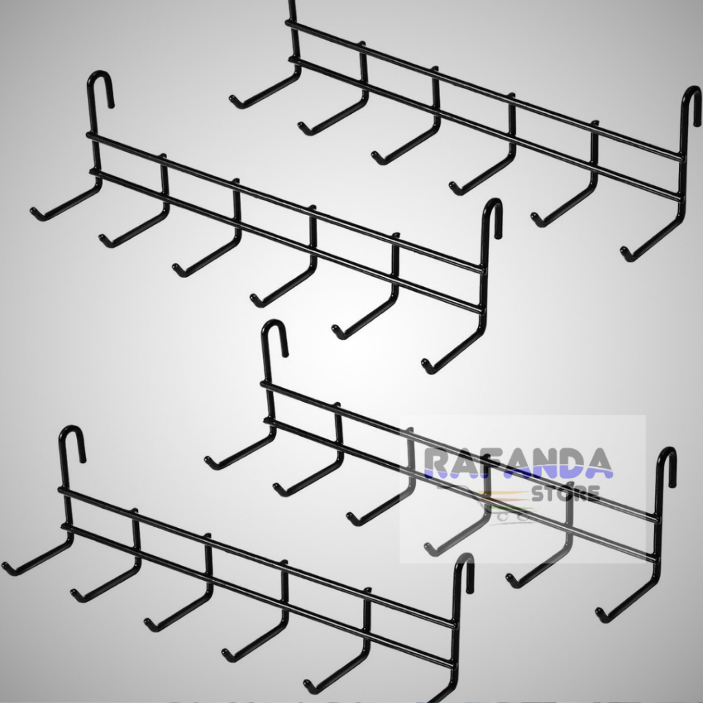 Jual Hook Rak wall grid Kapstok ram dinding cantolan display gantungan ...