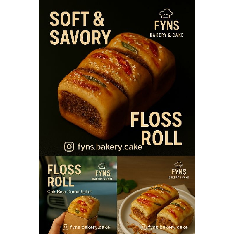 Jual FLOSSROLL/ Floss Roll Bread Premium /Roti Gulung Abon Sapi/Pastry ...