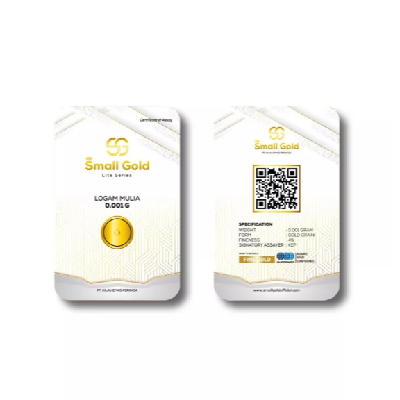 Jual Emas 0.001 gram SMALL GOLD Logam mulia asli minigold mini gold ...