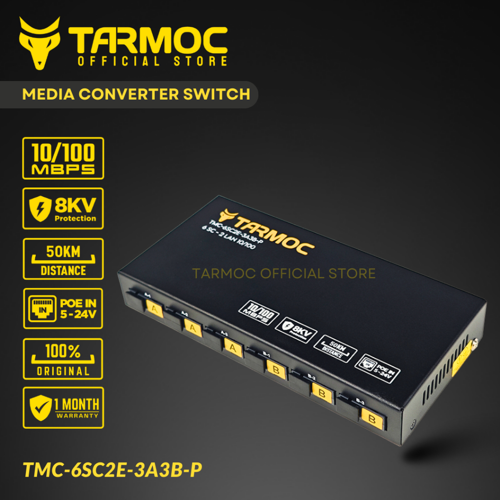 Jual Tarmoc TMC-6SC2E-3A3B-P | Media Converter Switch 6 FO 2 LAN 10 ...