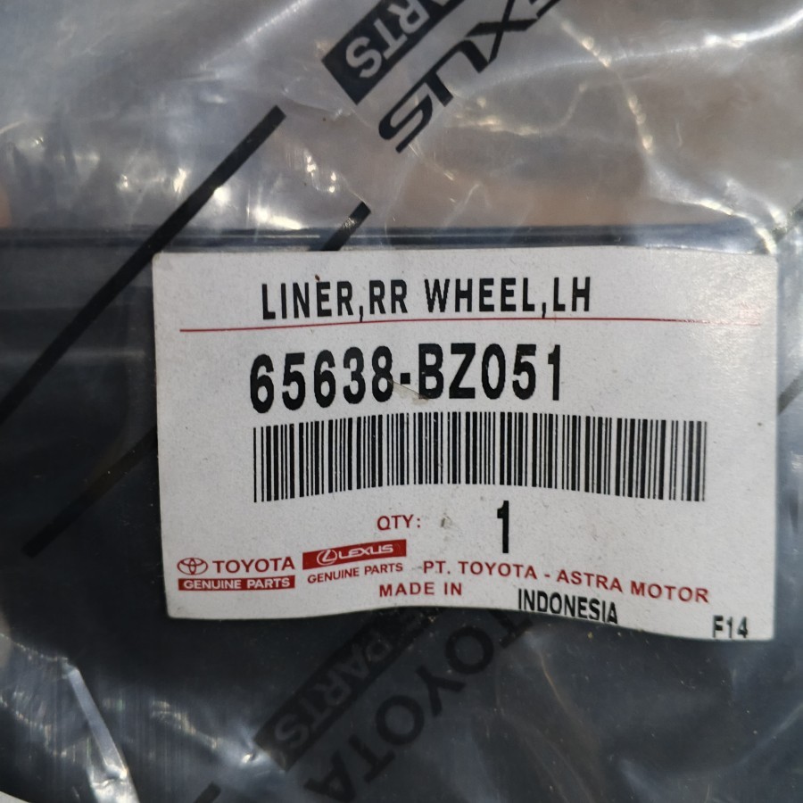 Jual Liner Fender Belakang Kiri Avanza Veloz 65638-BZ051 | Shopee Indonesia