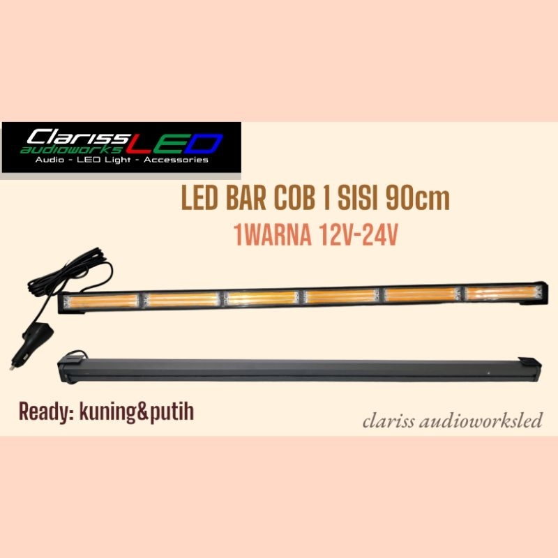 Jual LED BAR / LED STROBO BAR COB 90cm 1 SISI 1 WARNA 12V 24V | Shopee ...