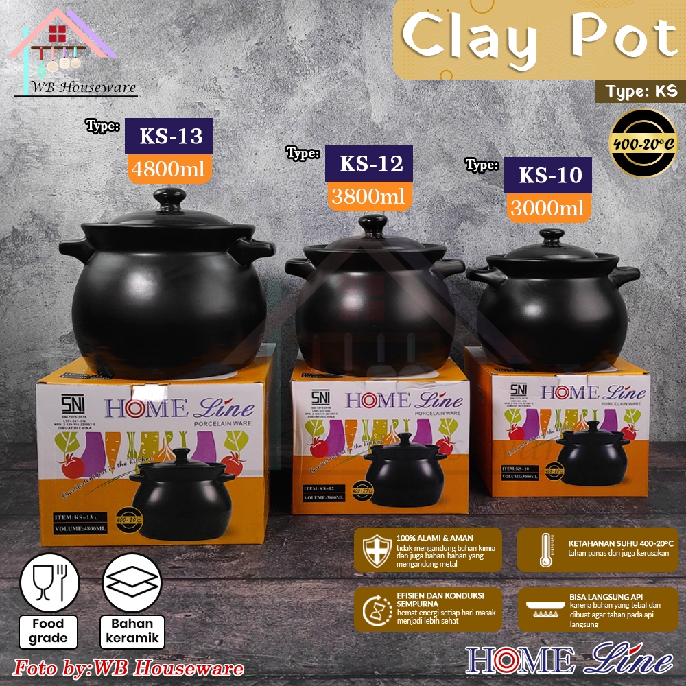 Jual HOME LINE Panci Sapo obat besar + tutup hitam seri KS healthy ...