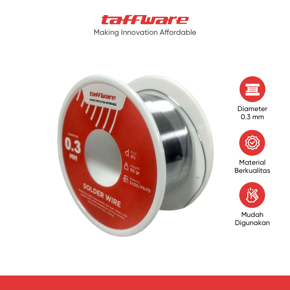 Jual Taffware Kawat Timah Solder Tin Lead Sn30/Pb70 | Shopee Indonesia