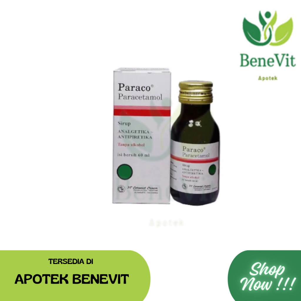 Jual PARACO syrup - drop paracetamol penurun demam anak | Shopee Indonesia