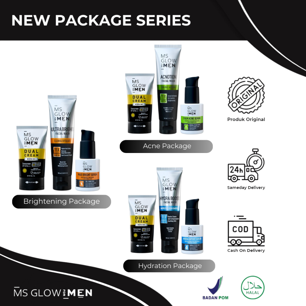 Jual MS Glow For Men NEW Package Ultra Bright / Hydra Boost / Acnotion ...