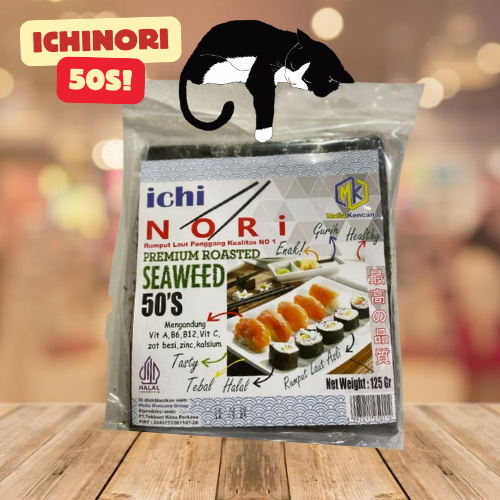 Jual ICHINORI 50 SHEET / SUSHI NORI / YAKINORI / NORI HALAL / DRIED SEAWEED / NORI GIMBAB (RL ...