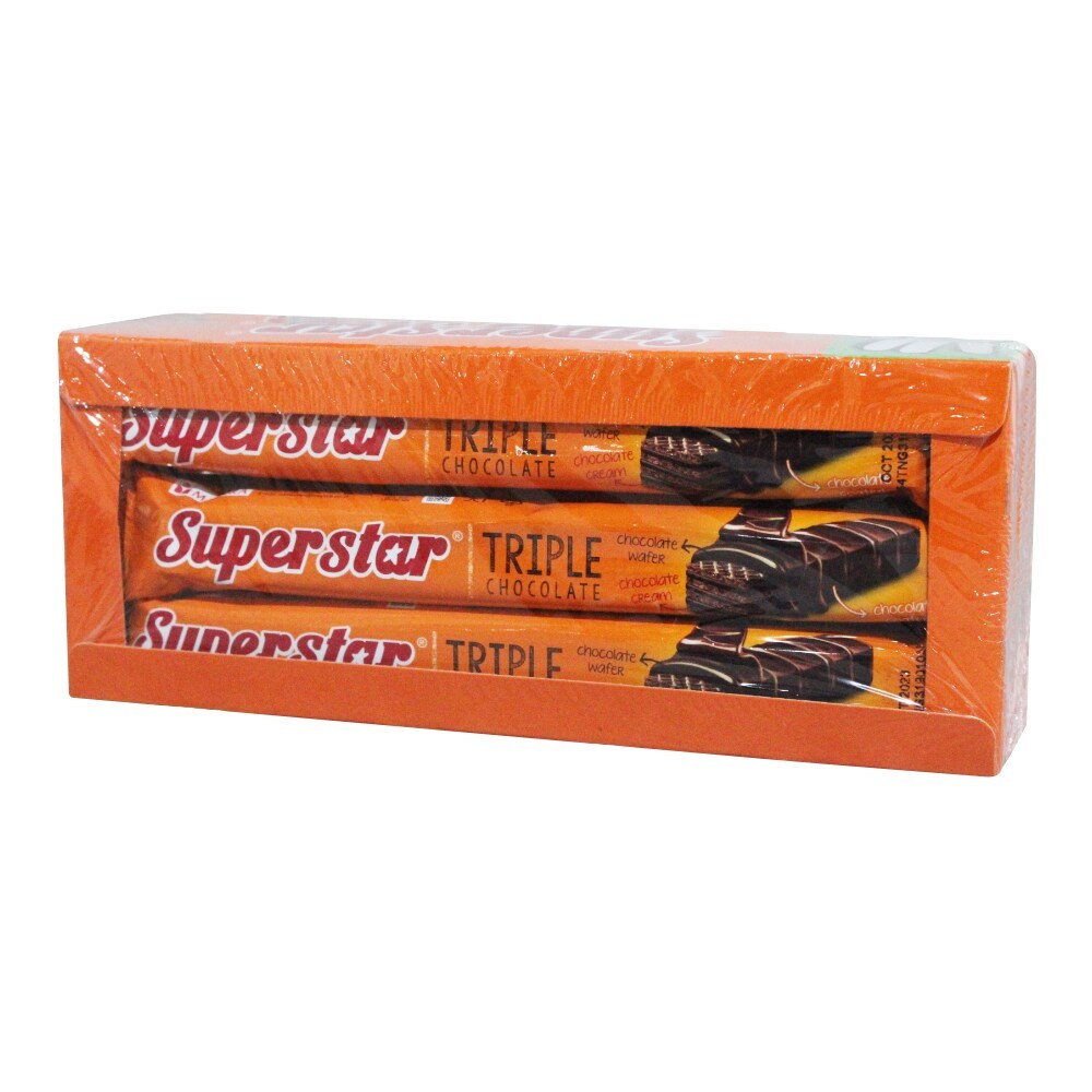 Jual Superstar Triple Chocolate Wafer 336g 1 Box Isi 20 Pcs | Shopee ...