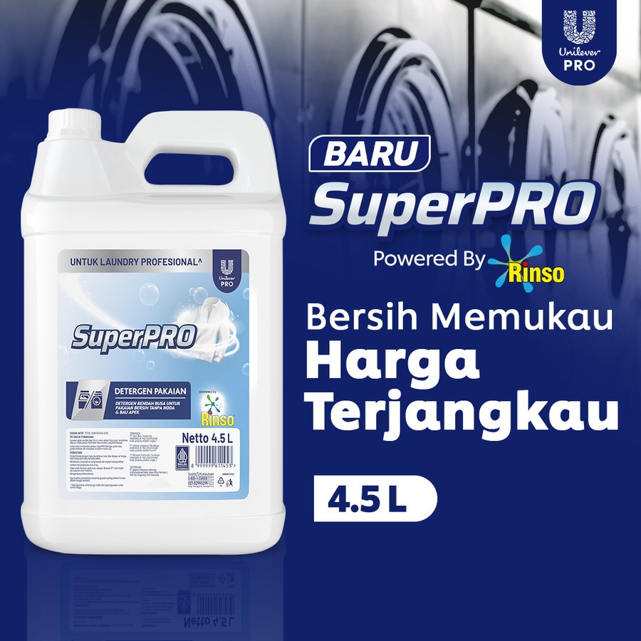 Jual Rinso Superpro Deterjen Matic Cair Jerigen 4500ml | Shopee Indonesia