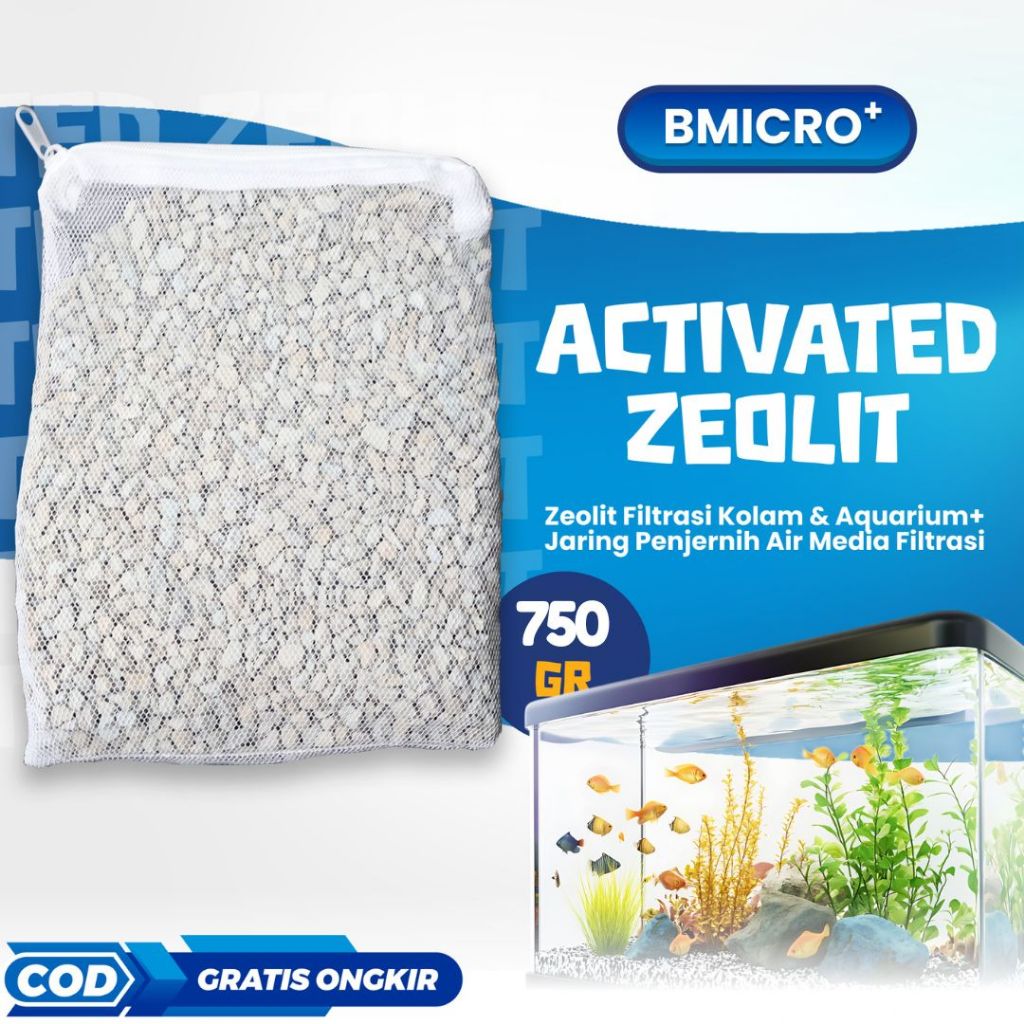 Jual Bmicro+ Activated Zeolite 750 gr zeolit filtrasi kolam & aquarium ...