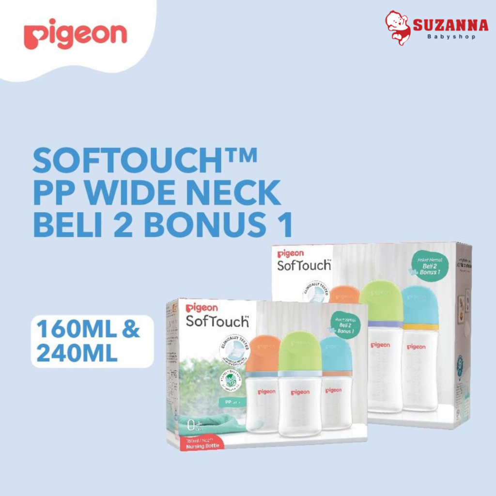 Jual PIGEON Paket B2G1 Botol BPP Wide Neck With SofTouch Nipple ...