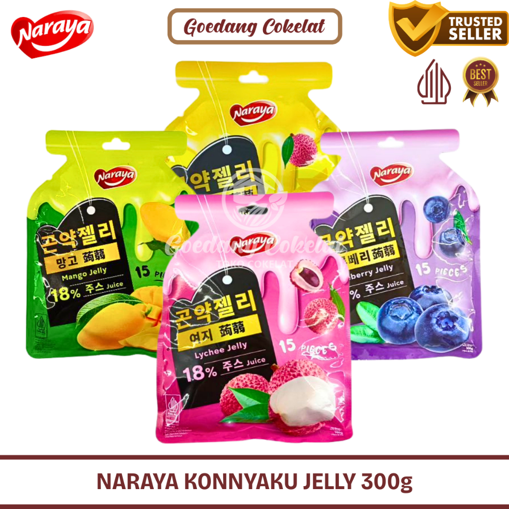 Jual Naraya Konnyaku Konjac Jelly Puding Sari Buah Asli Assorted Blueberry Lychee Leci Mangga ...