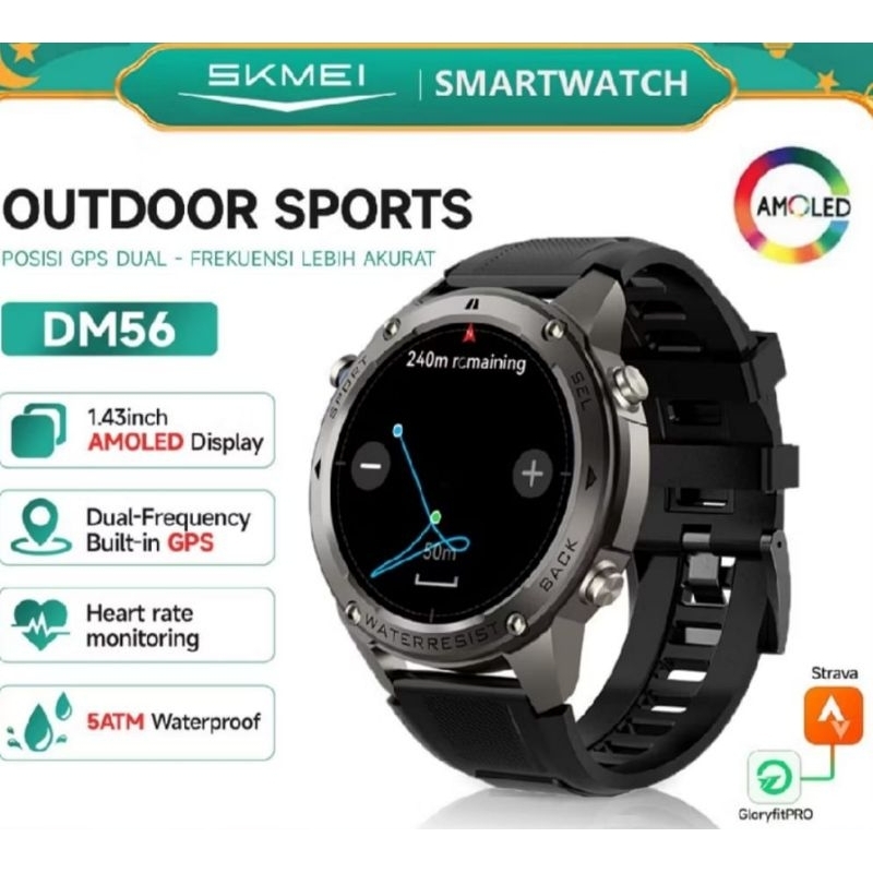 Jual SKMEI Smartwatch DM56 / Smartwatch AMOLED / Smartwatch 5ATM ...