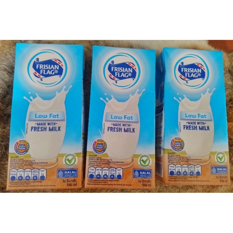 Jual SUSU FRISIAN FLAG LOW FAT FRESH MILK 946ML SUSU UHT FRISIAN FLAG ...