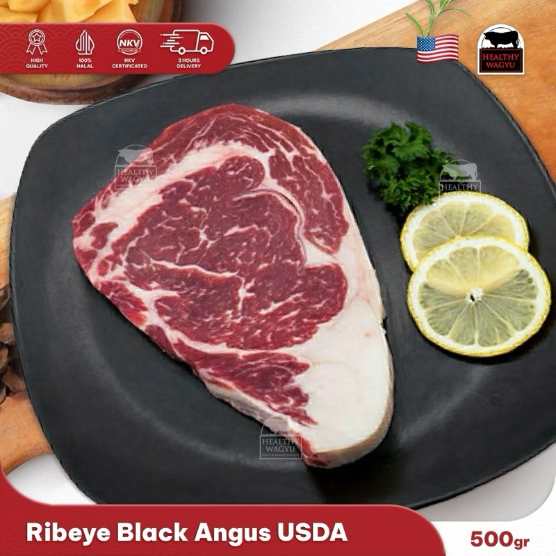 Jual [WAGYU] Daging Sapi Steak Ribeye Angus 2s 500g | Shopee Indonesia