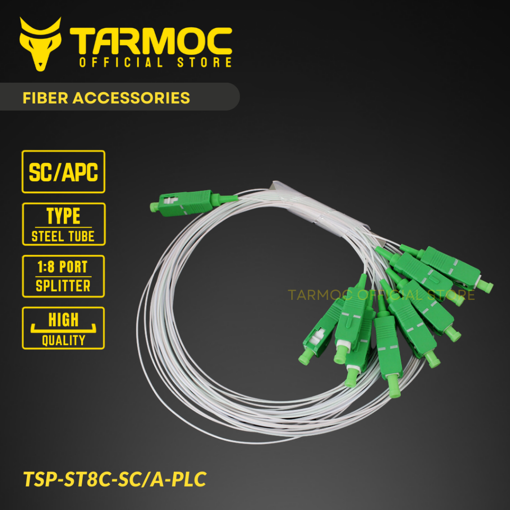 Jual Tarmoc TSP-ST8C-SC/A-PLC | Fiber Optic Splitter 1:8 SC/APC Steel ...