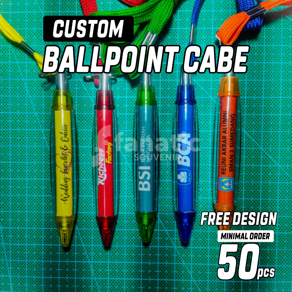 Jual Pulpen / ballpoint Cabe model tali custom desain souvenir acara ...