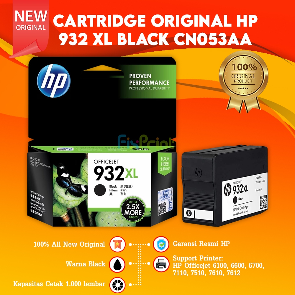 Jual Cartridge HP 932XL 932 933XL 933 Black Original Tinta 932xl ...