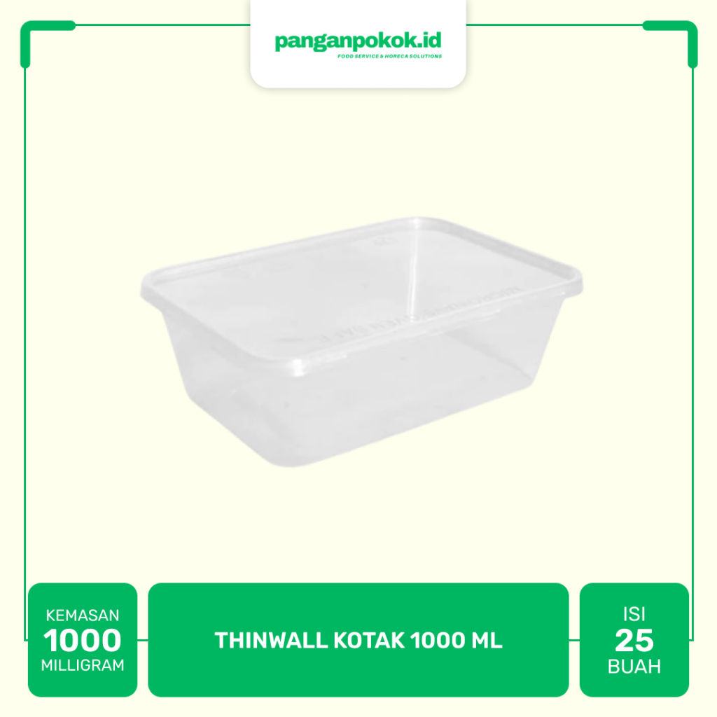 Jual THINWALL Kotak Plastik 750 ML & 1000 ML | Shopee Indonesia