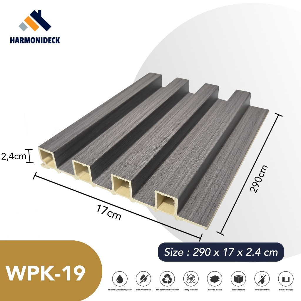 Jual Wood WPC Wall panel 2.9Meter*16Cm Dekorasi Dinding Anti Rayap Dan Anti Air WPC Aestetic ...