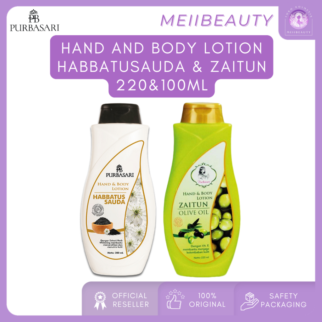 Jual PURBASARI Hand & Body Lotion Habbatussauda & Zaitun Olive Oil ...