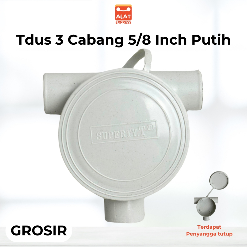 Jual T Dus 5/8 Inch Putih Sambungan Pipa Listrik 3 Cabang untuk ...
