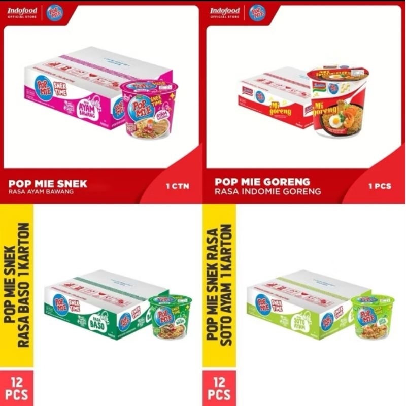 Jual (1 DOS) pop mie mini snek time 1 dos isi 12 pcs | Shopee Indonesia