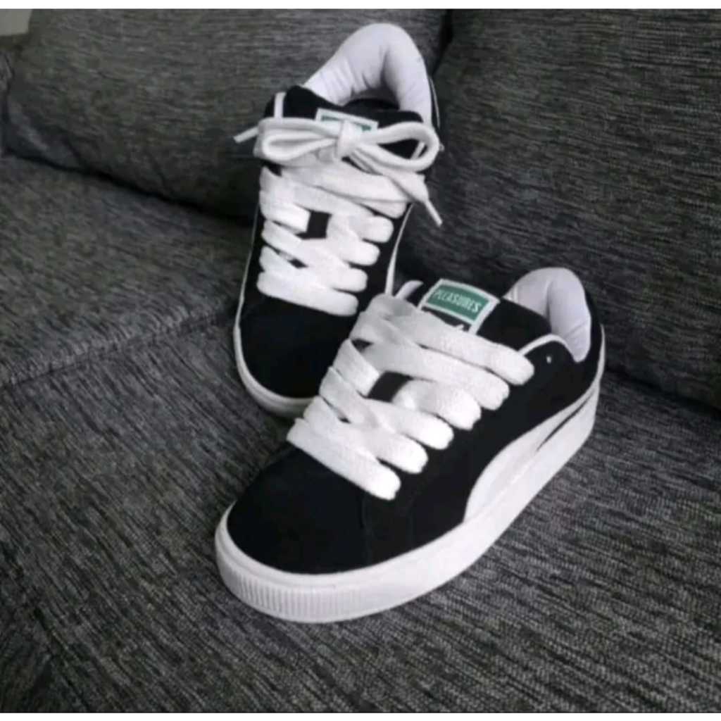 Jual BIG PROMO!!!SEPATU SUEDE XL HITAM PUTIH SEPATU GEMUK KEKINIAN ...