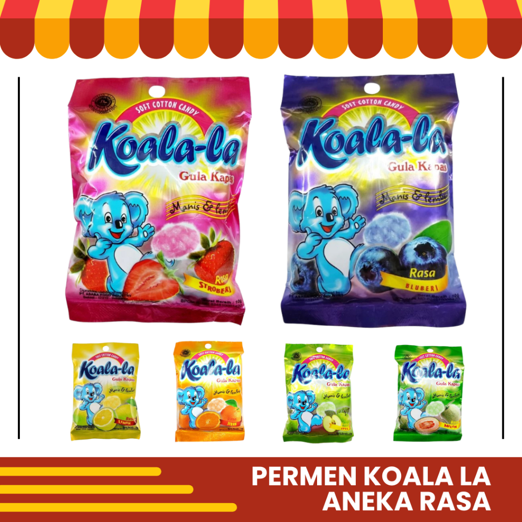 Jual Koala-la Kapas Soft Cotton Candy KoalaLa Permen Gula Kapas Rasa ...