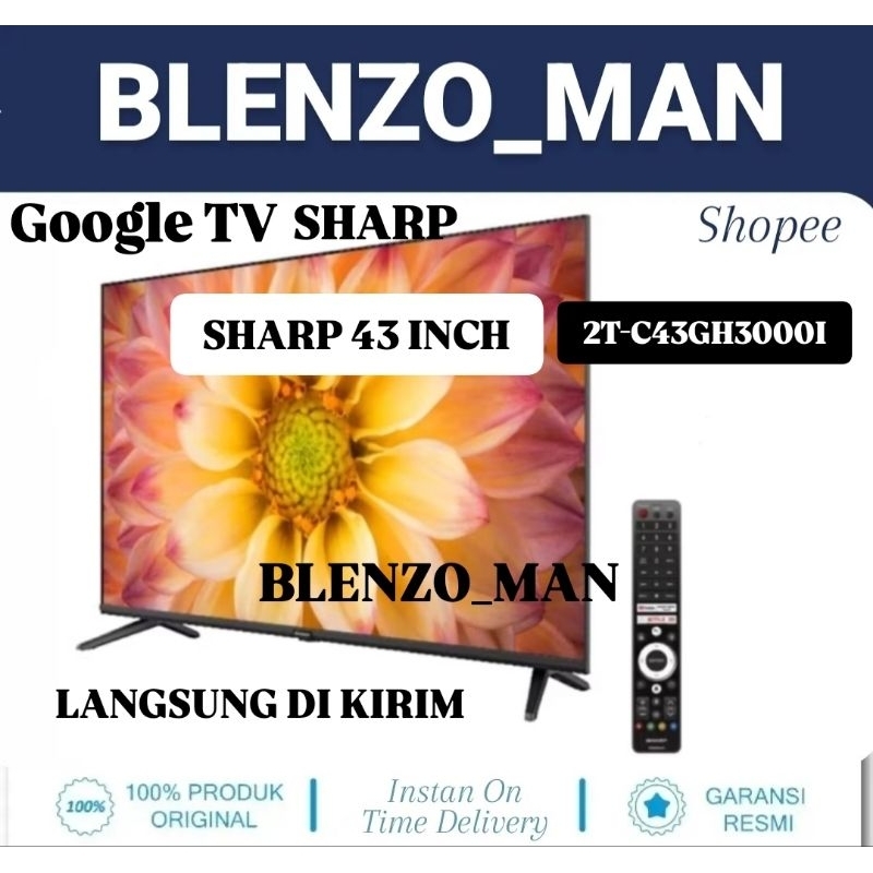 Jual tv led sharp 43 inch google tv | Shopee Indonesia