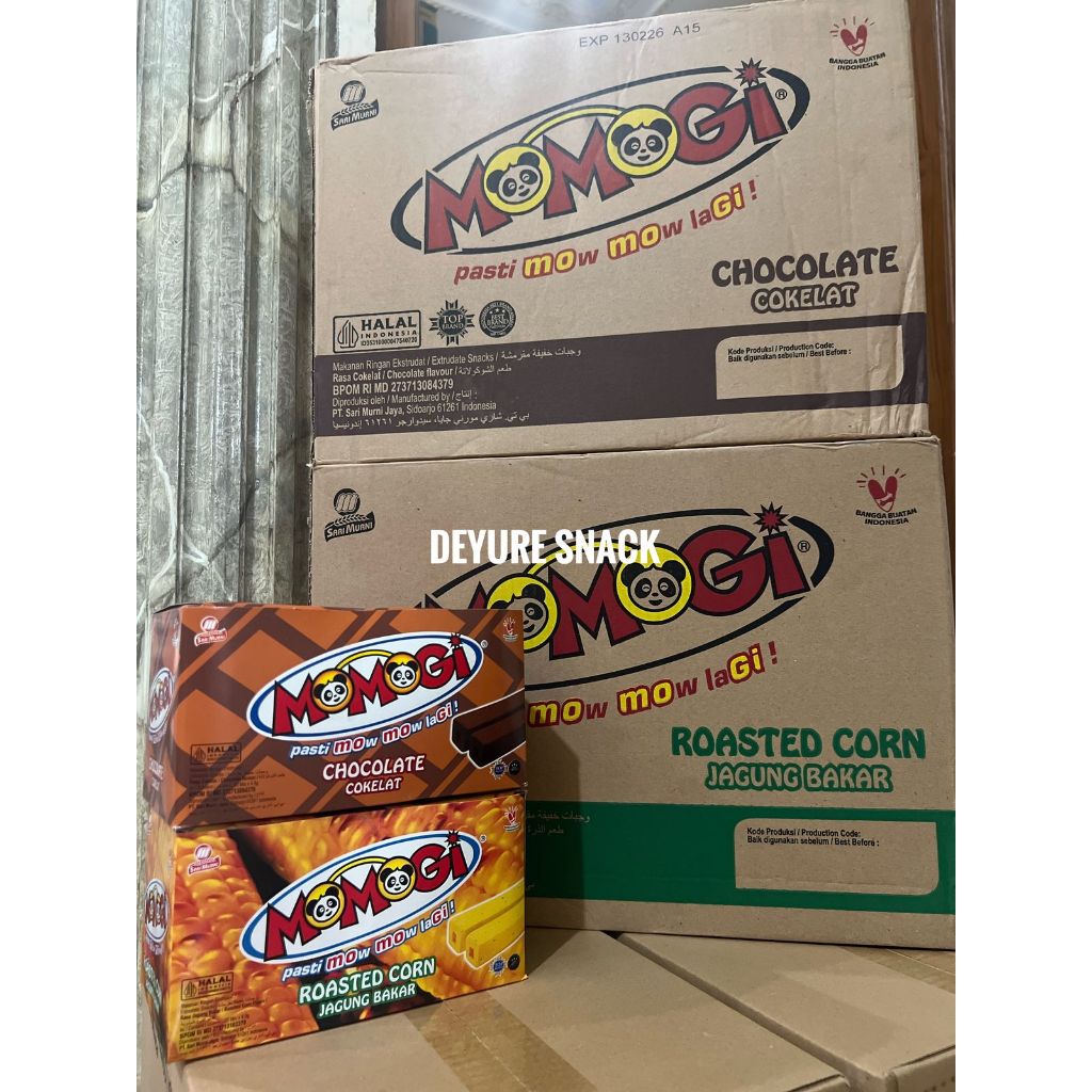 Jual Momogi 1 dus karton isi 12 box Jagung Coklat (KARTON) | Shopee ...