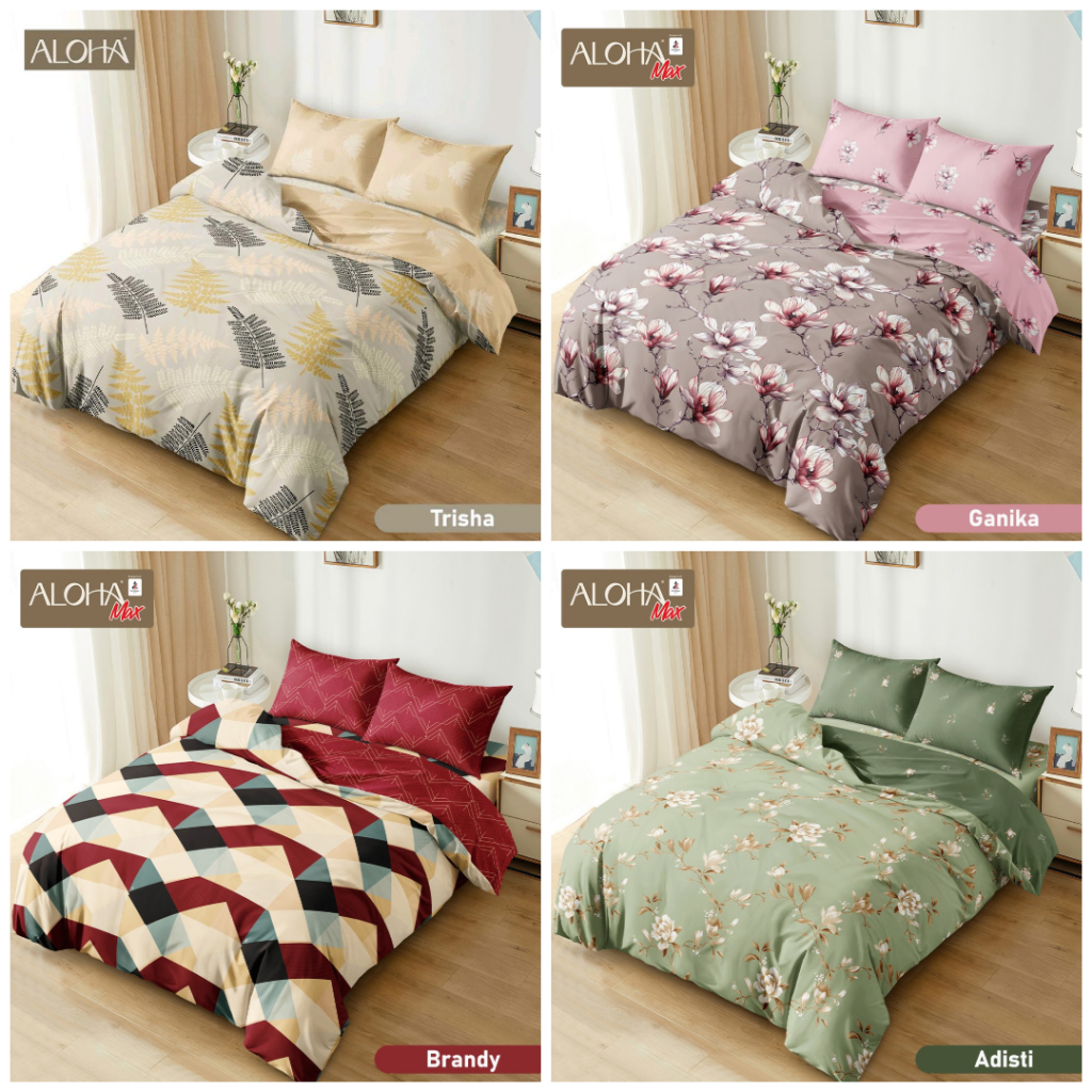 Jual ALOHA MAX Bed cover FITTED Size 180x200 Tinggi 25cm Multi Warna ...