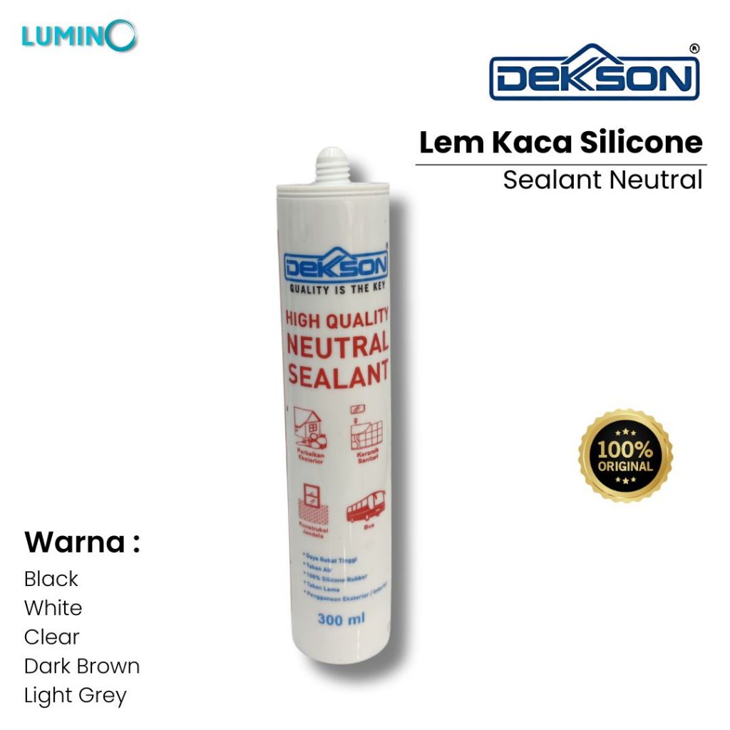 Jual Dekkson - Neutral Silicone Sealant / Lem Kaca Netral Serbaguna ...