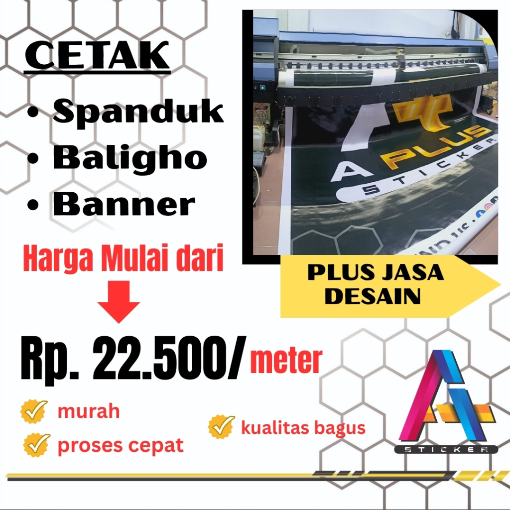 Jual CETAK SPANDUK BALIHO BANNER Plus Jasa Desain | Shopee Indonesia