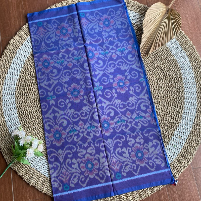 Jual KAIN TENUN ENDEK KHAS BALI MOTIF PATRA DIMENSI BIRU UNGU GRINGSING ...