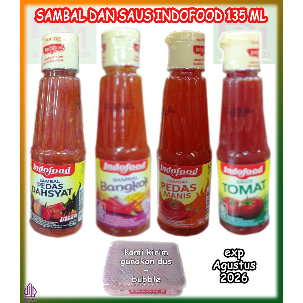 Jual Indofood Sambal Saos Indofood Ready Berbagai Varian Rasa kemasan ...