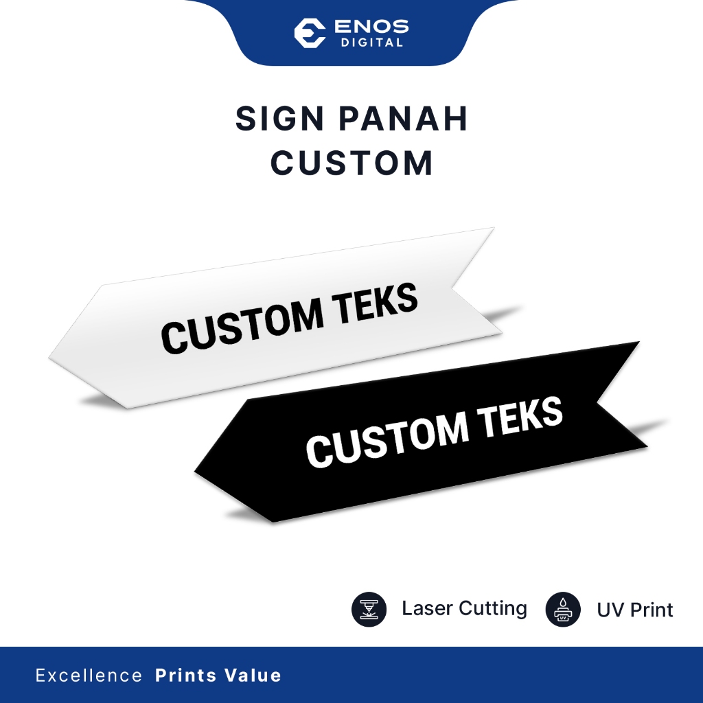 Jual Signboard Custom Tulisan Arah Panah PAapan Tanda Bahan Akrilik ...