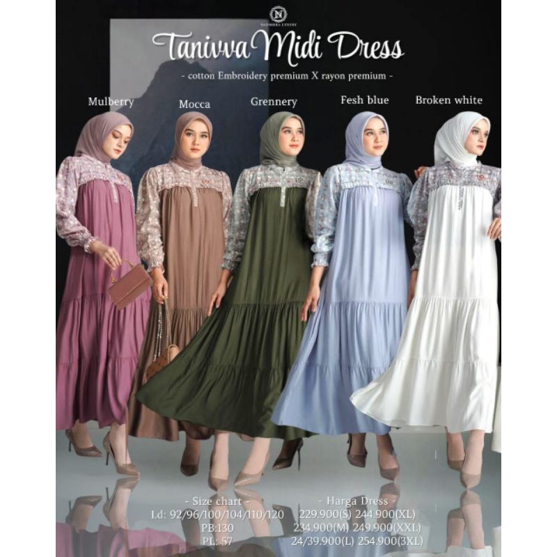 Jual TANIVVA SERIES ADA DRESS ADA MIDI BY NADHEERA LUXURY | Shopee Indonesia