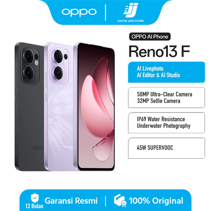 Jual Oppo Reno 13F 5G [12/256GB] [8/256GB] Garansi Resmi Oppo 1 Tahun ...