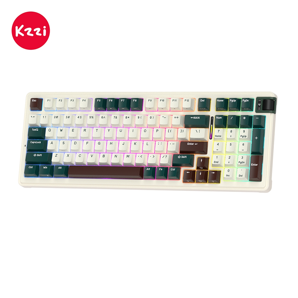 Jual KZZI Kezhi K98 Meteorite Grey 98 Key Gasket Structure With Roller RGB Gaming Keyboard ...
