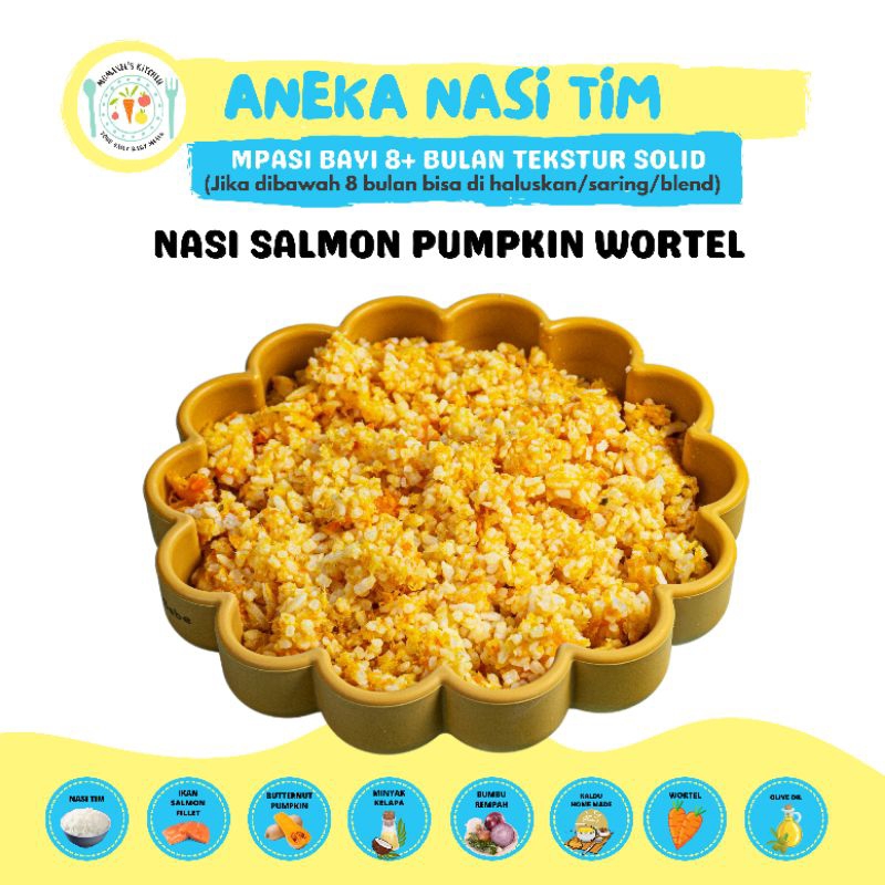 Jual NASI SALMON PUMPKIN WORTEL (CATERING MAKANAN BAYI MPASI FROZEN ...