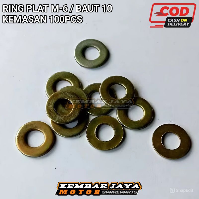 Jual PAKET HEMAT 100pcs Ring Plat M6 Ukuran Baut Kunci 10 TERMURAH ...