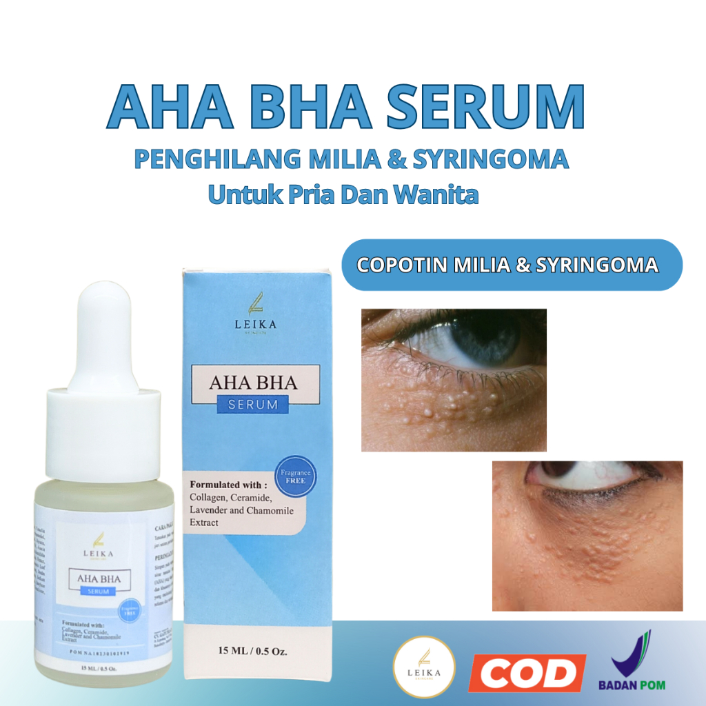 Jual Ampuh Original Serum AHA BHA Leika Skincare Bpom Penghilang Milia ...